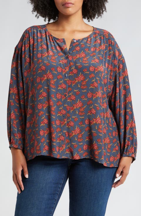 Blue Plus-Size Tops for Women | Nordstrom