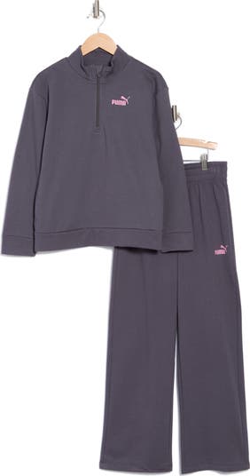 PUMA Kids' Fleece Quarter-Zip Pullover & Sweatpants Set | Nordstromrack
