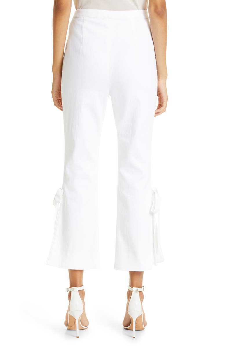 Cinq à Sept Lou Bow Detail Flare Leg Jeans | Nordstrom
