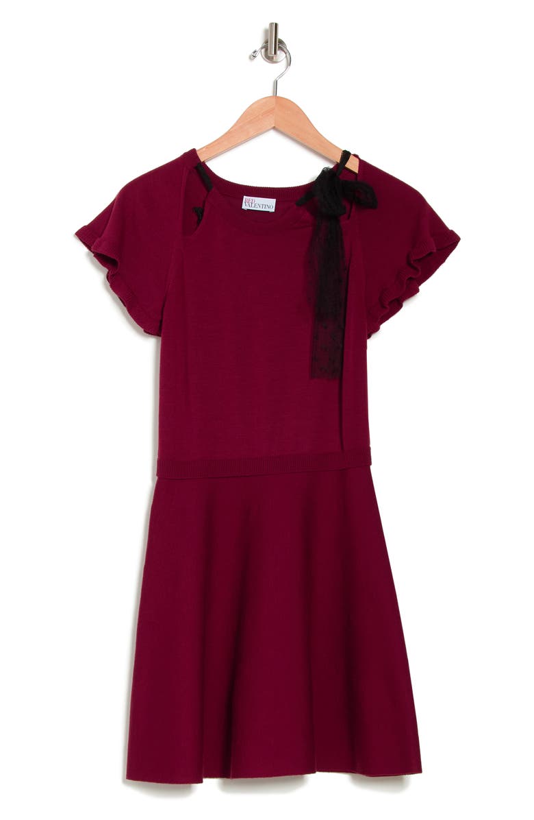 RED Valentino Flutter Sleeve Knit Skater Dress | Nordstromrack