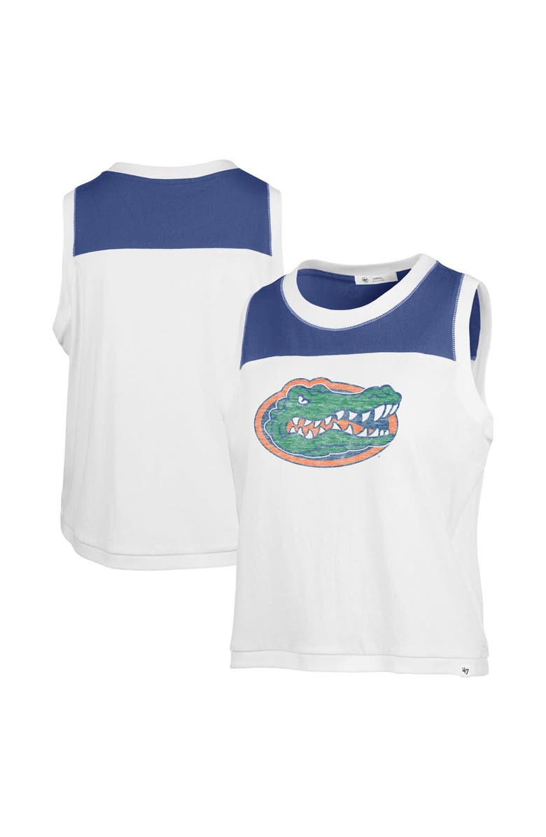 '47 Women's '47 White Florida Gators Premier Zoey Waist Length Tank Top ...