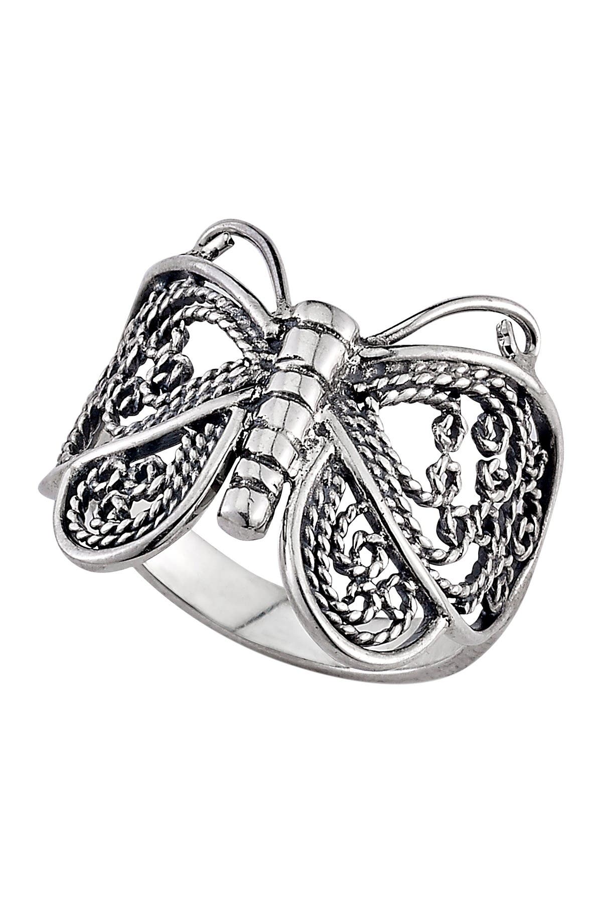 Sterling Silver Butterfly Design Band Ring (Women) | Nordstromrack