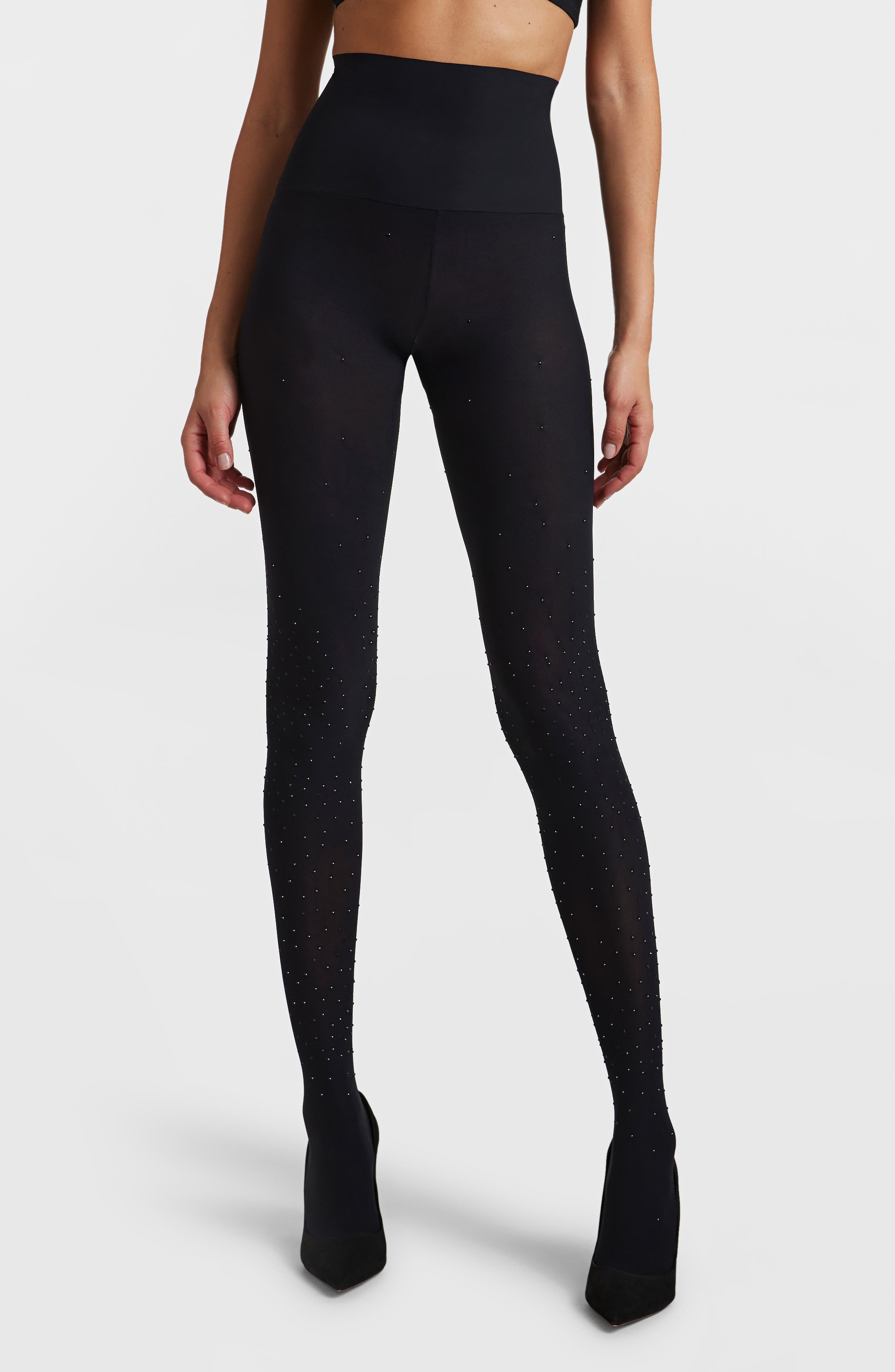 Commando Black Rhinestone Ultimate Opaque Tights | Nordstrom