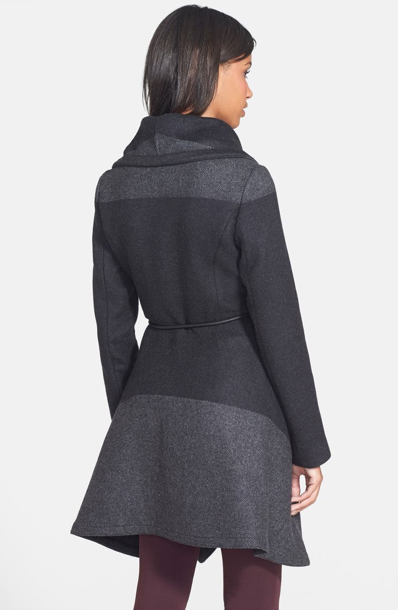 Vera Wang Colorblock Double Face Wrap Coat | Nordstrom