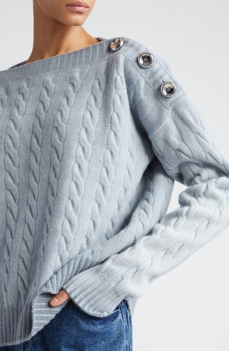 Meryll Rogge Cable Stitch Boat Neck Wool Sweater | Nordstromrack