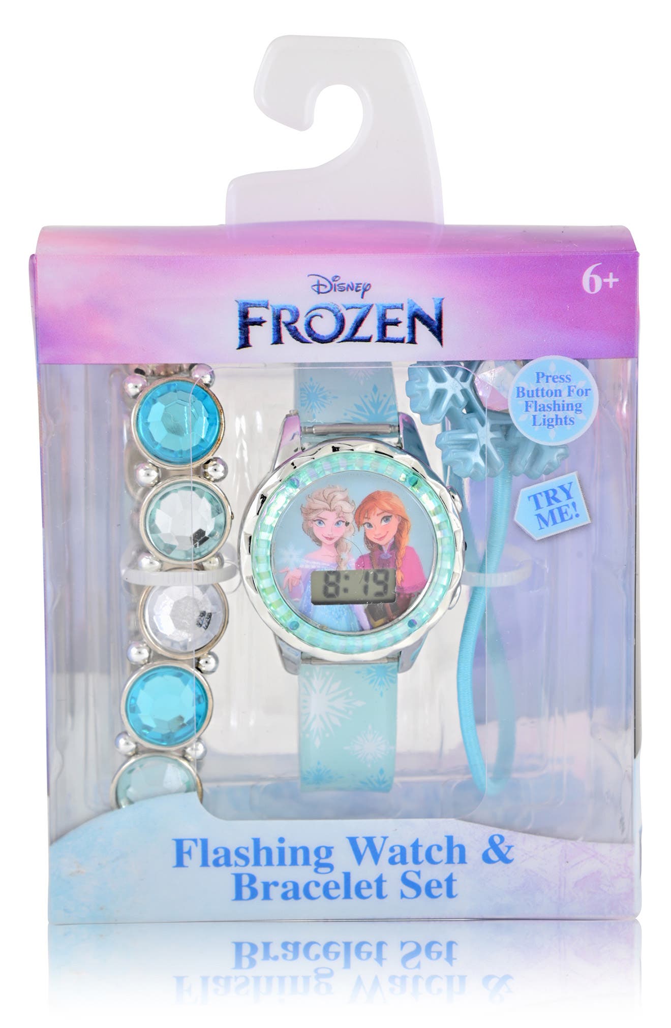 Accutime x Disney 'Frozen' Flashing LCD Watch with 2 Bracelets Set ...
