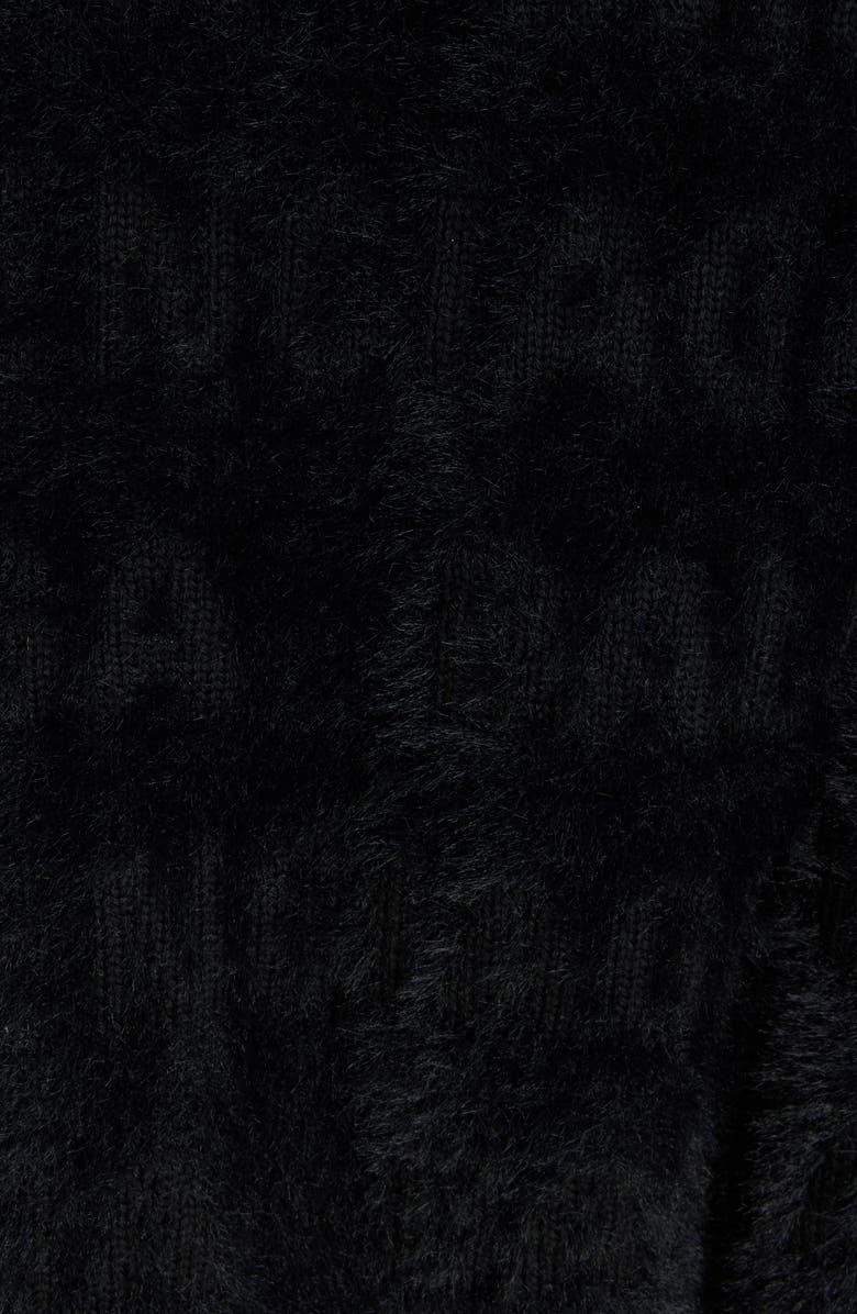 Balenciaga Fitted Furry Logo Jacquard Wool Blend Sweater | Nordstromrack