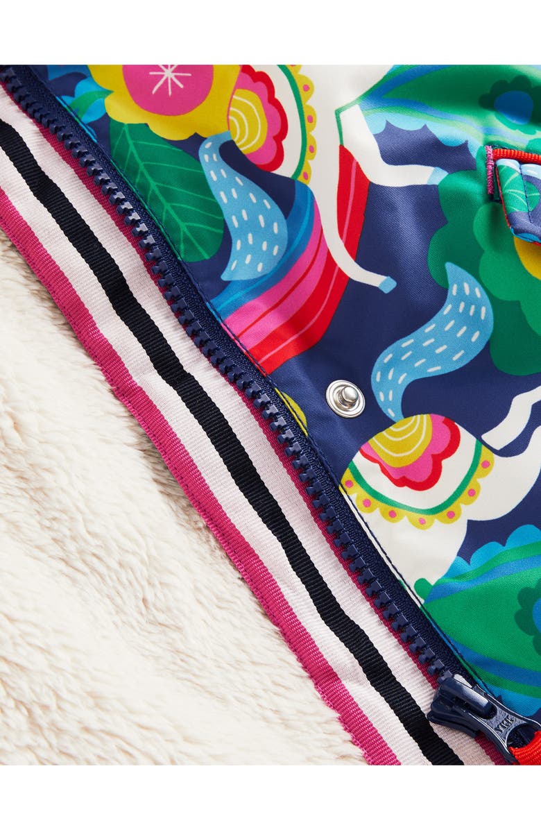 Mini Boden Kids' Unicorn Water Resistant Fleece Lined Jacket | Nordstrom