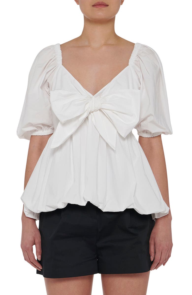 Toccin Tie Front Cotton Bubble Top | Nordstromrack