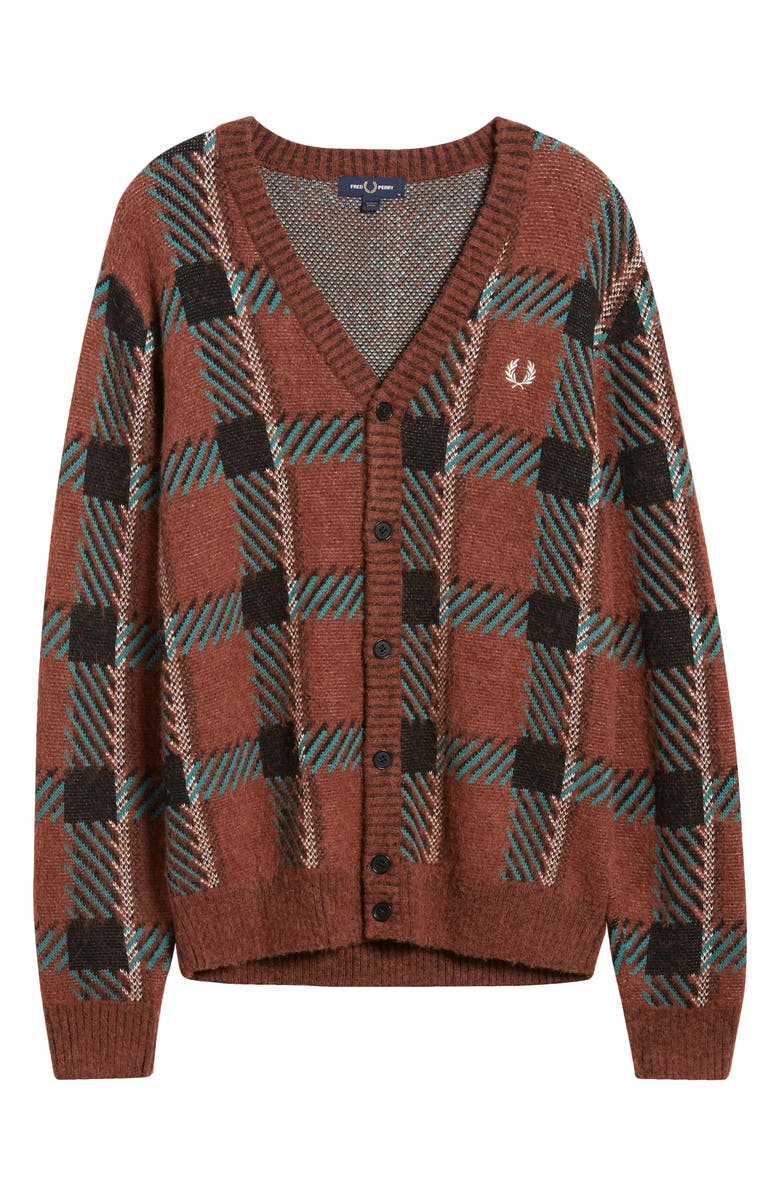 Fred Perry Glitch Tartan Cardigan | Nordstromrack