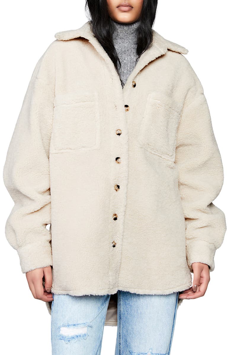 Bardot Marcella Teddy Shacket | Nordstrom