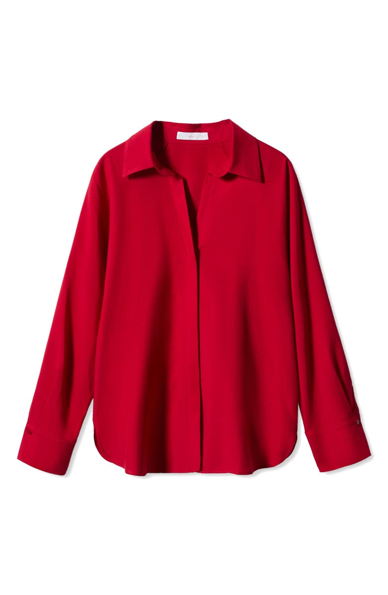 MANGO Fluid Button-Up Shirt | Nordstrom