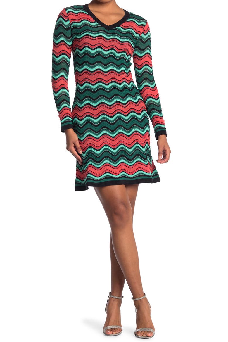 Wave Print V-Neck Dress (Women) | Nordstromrack