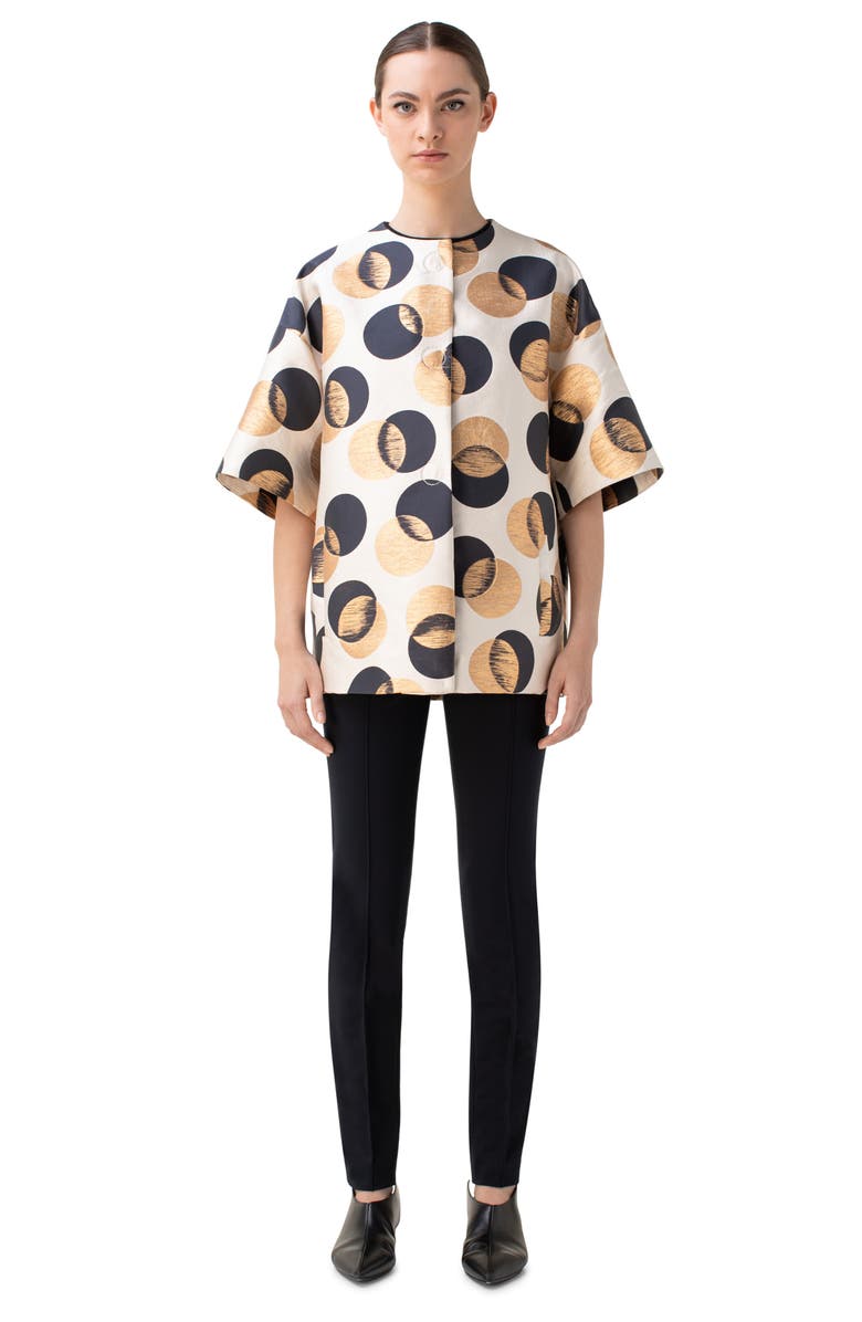 Akris punto Gold Leaf Dot Car Coat | Nordstromrack