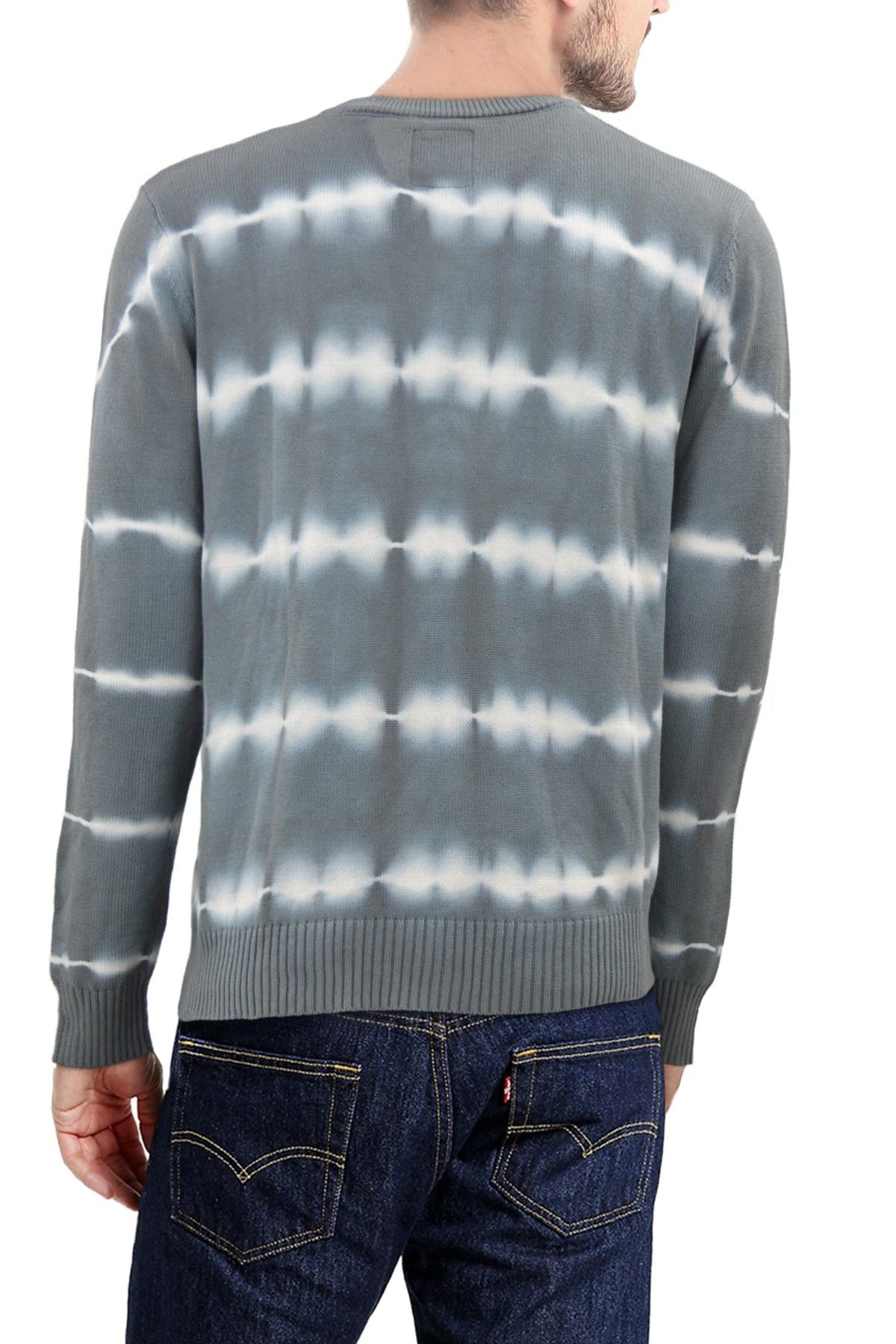 XRAY Striped Tie Dye Crewneck Sweater | Nordstromrack