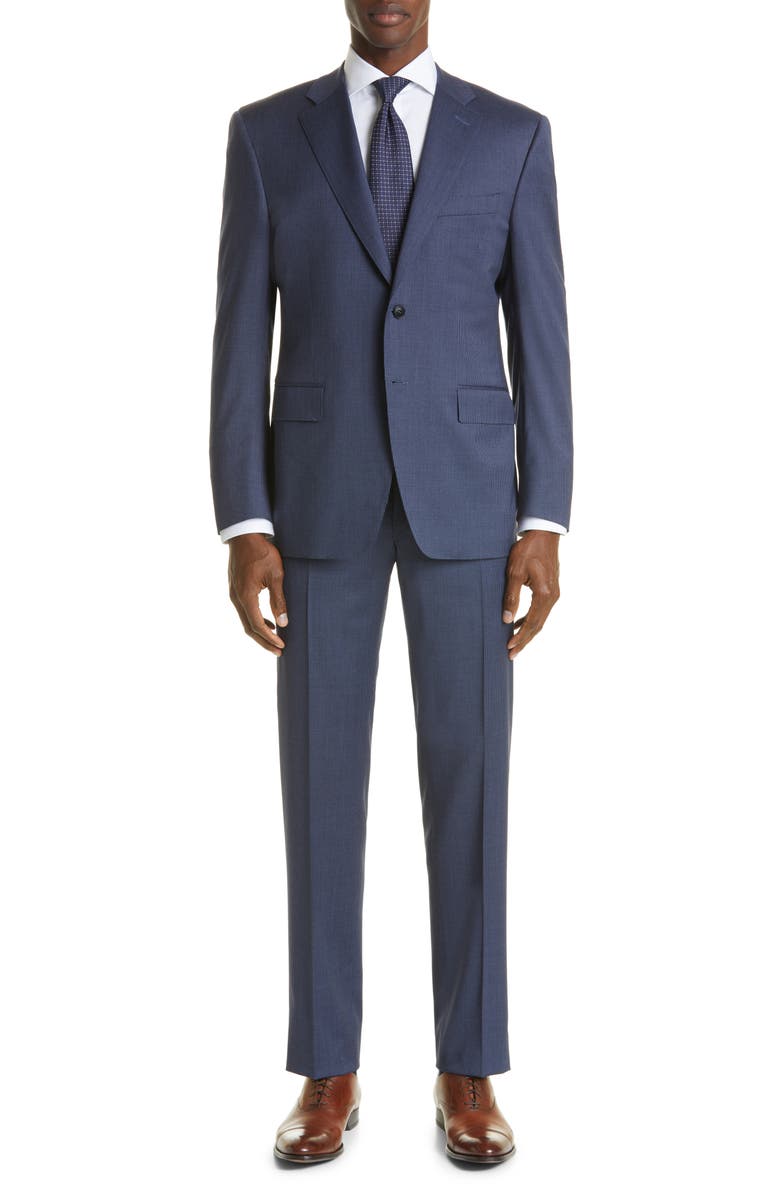 Canali Siena Micro Houndstooth Stretch Wool Suit | Nordstromrack