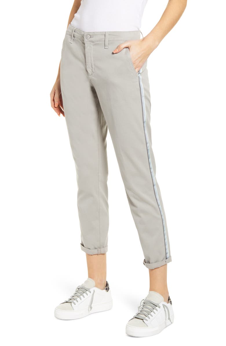 AG Caden Stripe Crop Twill Trousers | Nordstrom