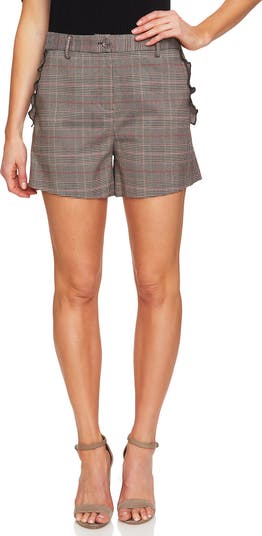 CeCe Glen Plaid Ruffle Shorts | Nordstrom