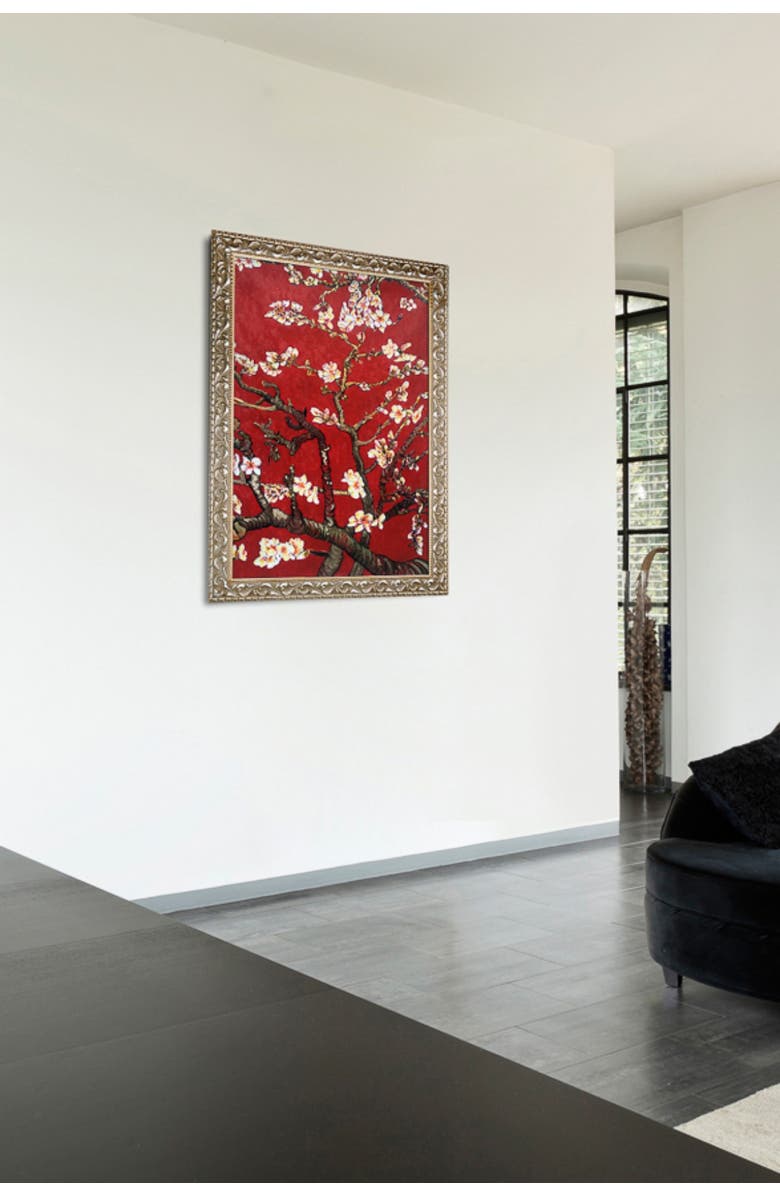 OVERSTOCK ART Branches of an Almond Tree in Blossom, Ruby Red Original ...