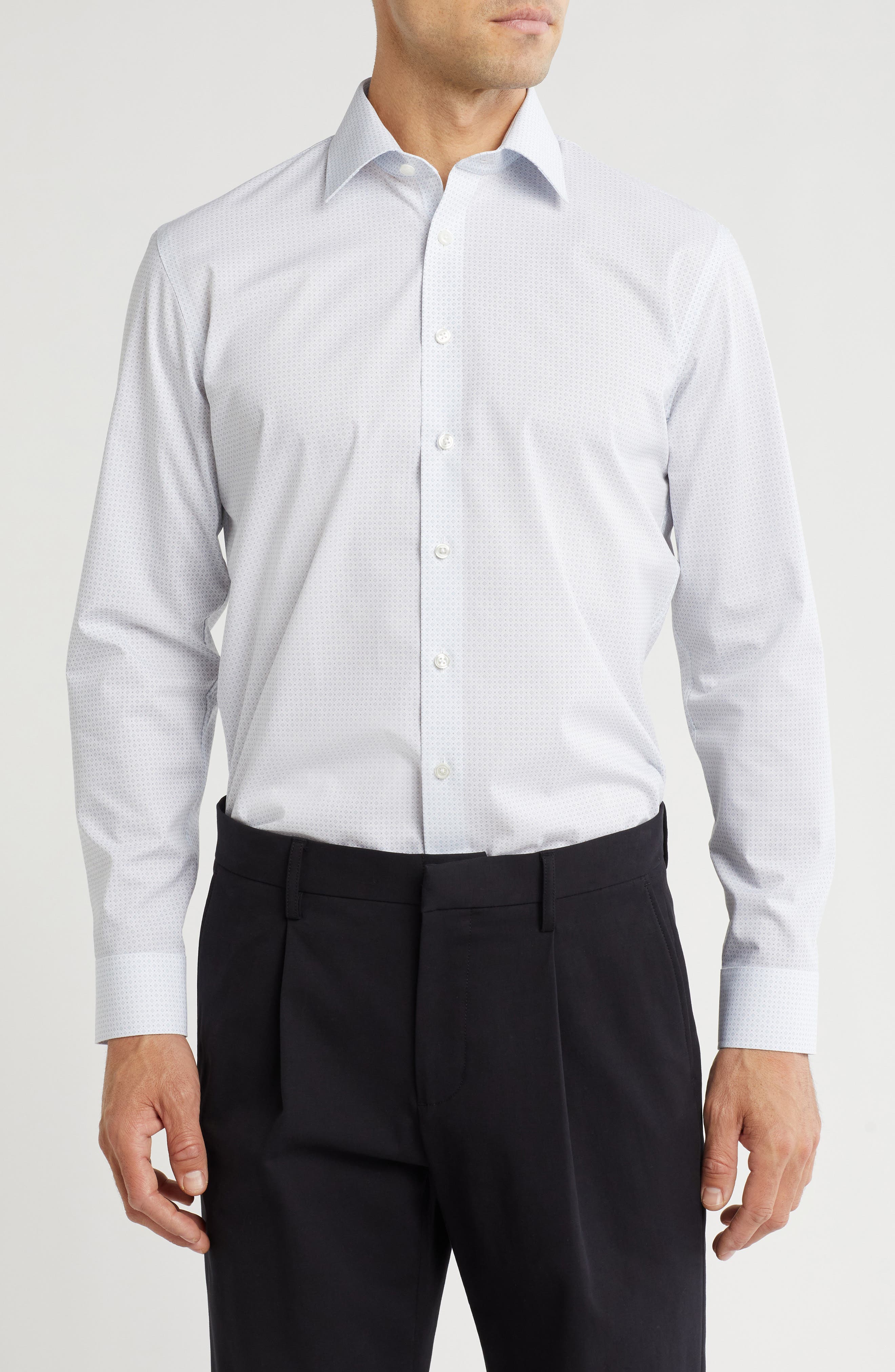 NORDSTROM RACK Trim Fit Odesa Geometric Non-Iron Button-Up Shirt ...