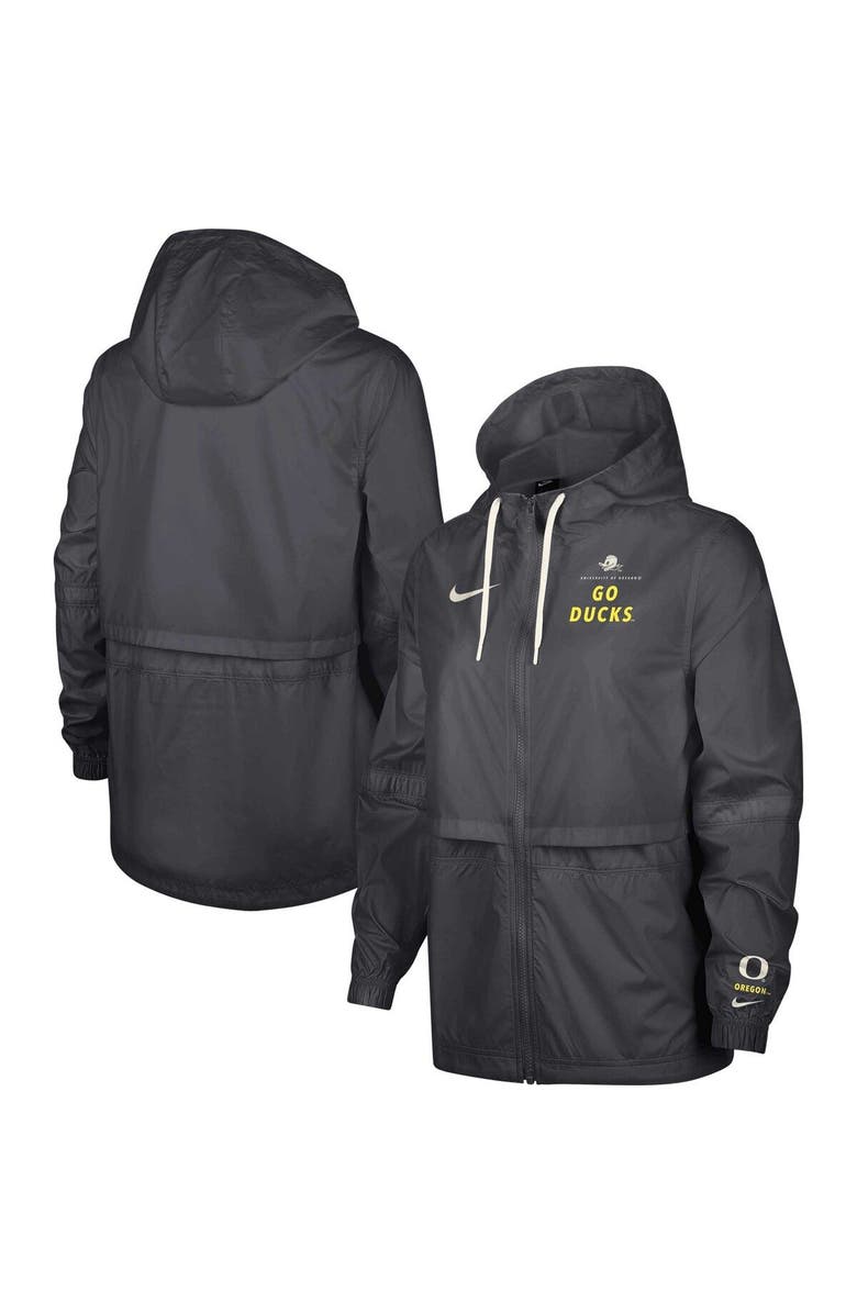 Nike Women's Nike Anthracite Oregon Ducks 2-Hit Windrunner Performance ...