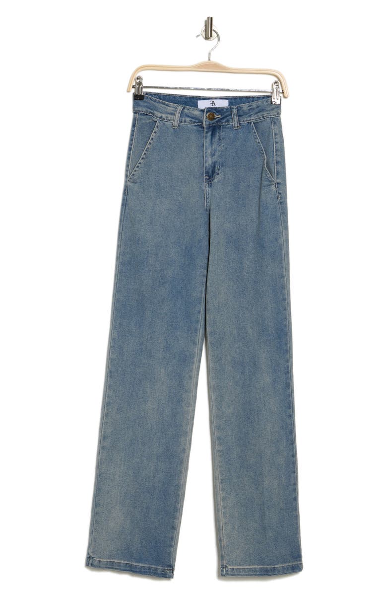 FLYING ANGEL High Waist Straight Leg Jeans | Nordstromrack