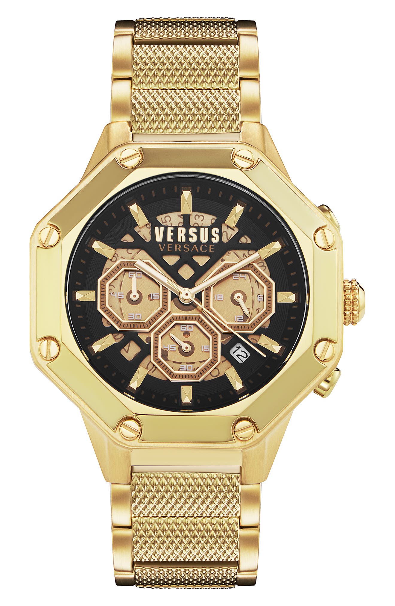 VERSUS Versace Palestro 3-Hand Quartz Skeleton Bracelet Watch, 45mm ...