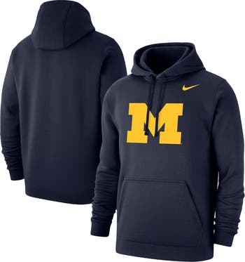 Nike Men's Nike Navy Michigan Wolverines Logo Club Pullover Hoodie | Nordstrom