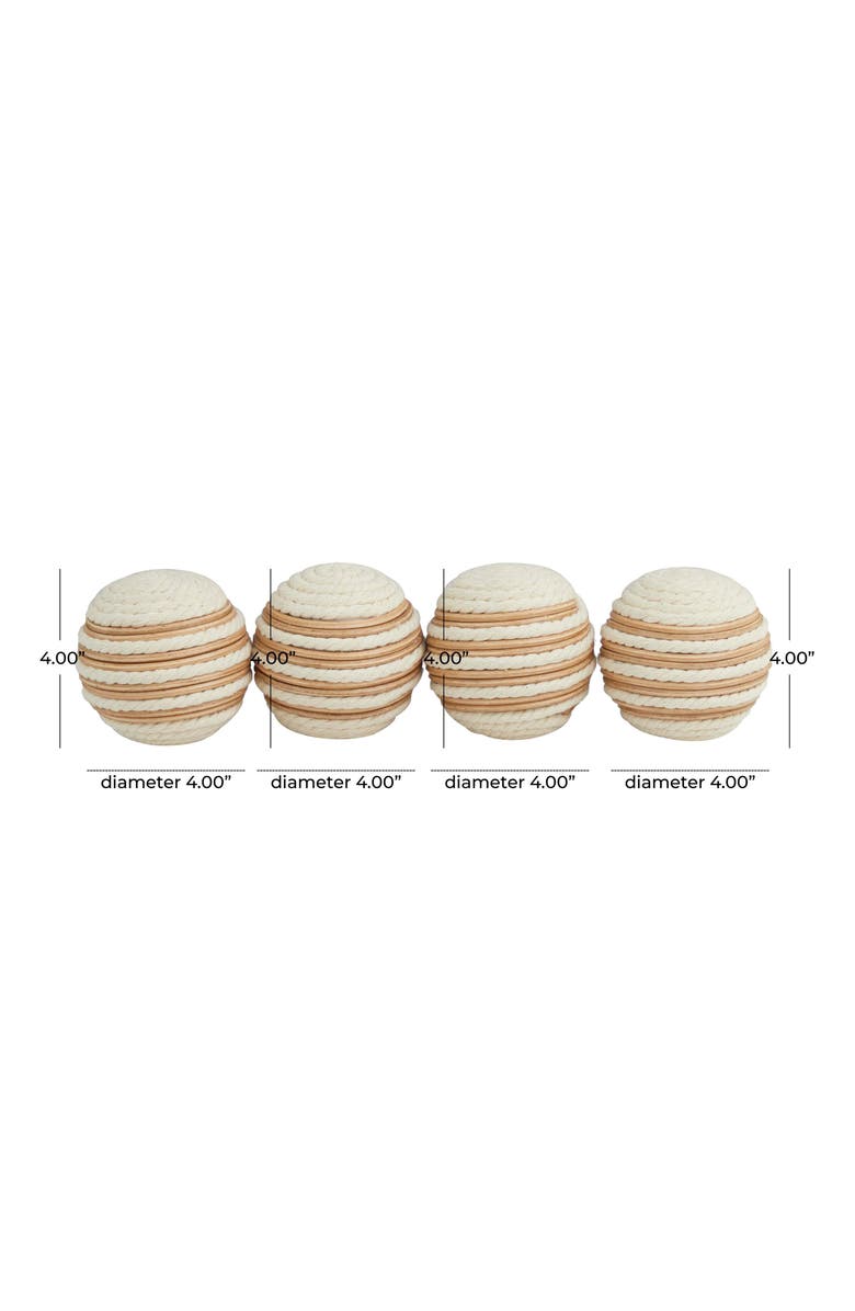 SONOMA SAGE HOME 4-Piece White Jute Rope Decorative Orbs | Nordstromrack