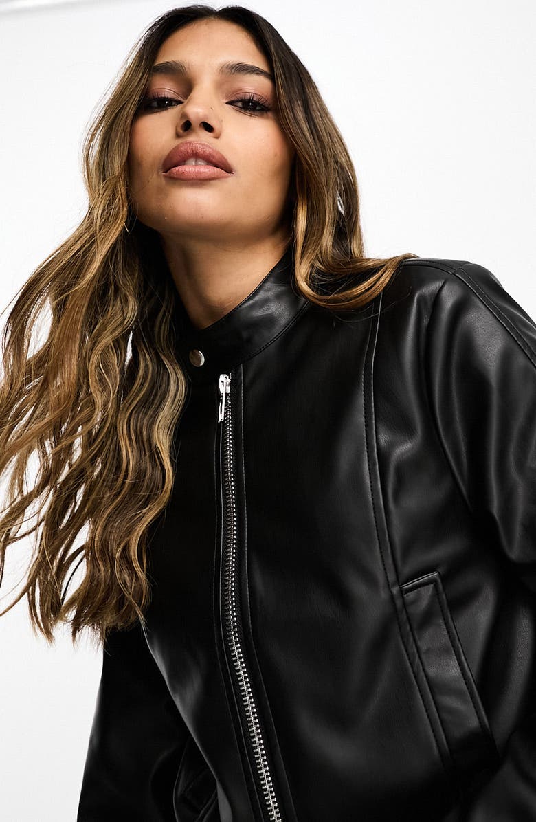 ASOS DESIGN Faux Leather Biker Jacket | Nordstromrack