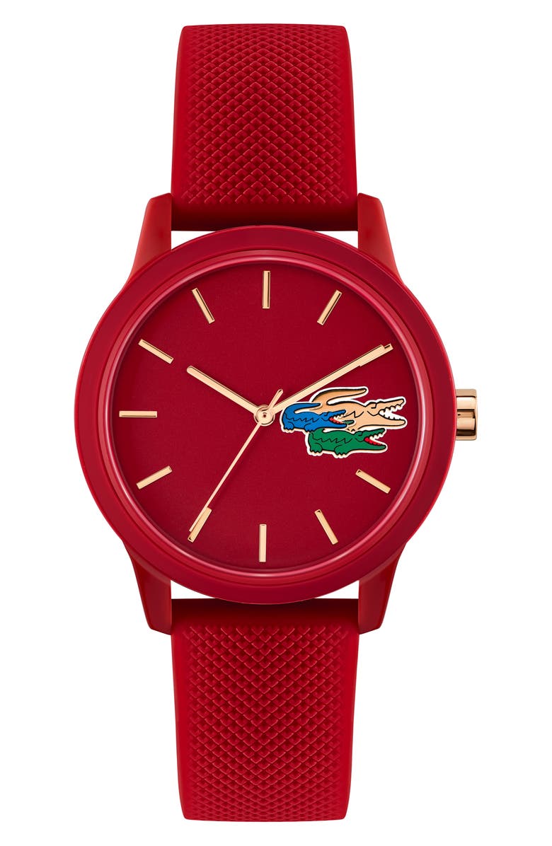 Lacoste 12.12 Chronograph Silicone Strap Watch, 36mm | Nordstrom