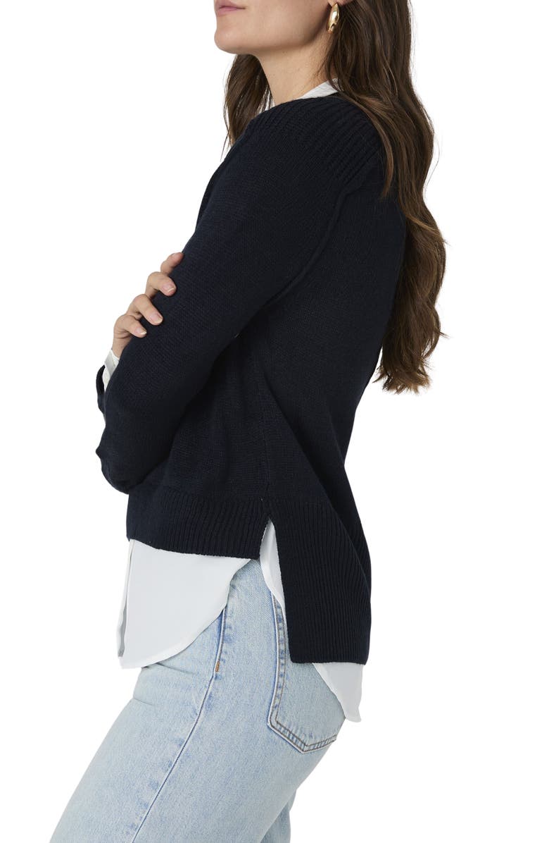 French Connection Babysoft Mixed Media Twofer Sweater | Nordstromrack