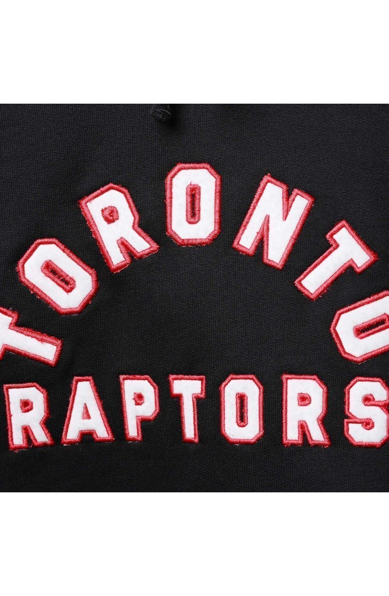 FISLL Women's FISLL Black Toronto Raptors Logo Cropped Pullover Hoodie ...