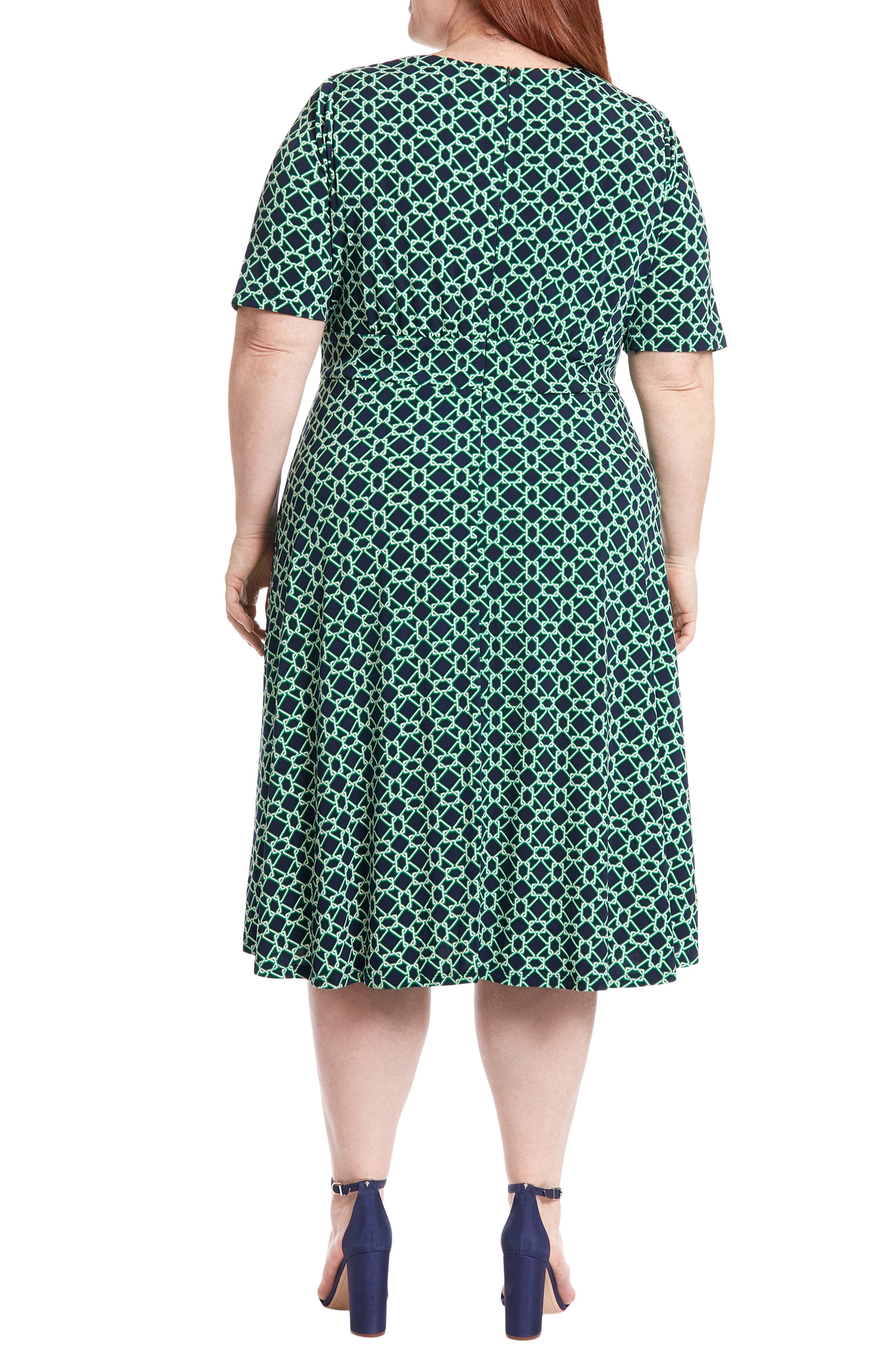 London Times Geometric Midi Dress | Nordstromrack