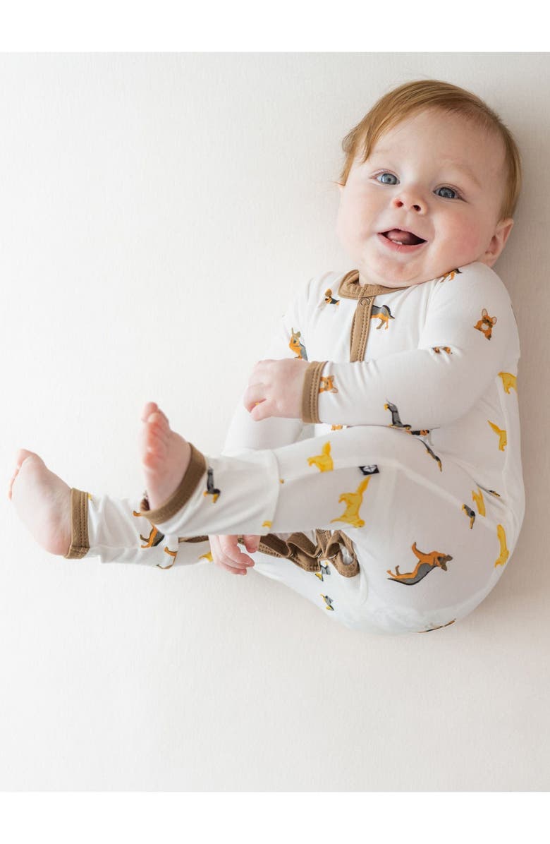 Kyte BABY Dog Print Snap Up Romper | Nordstromrack