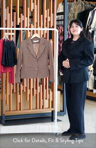 ASTR the Label Houndstooth Fitted Blazer | Nordstrom