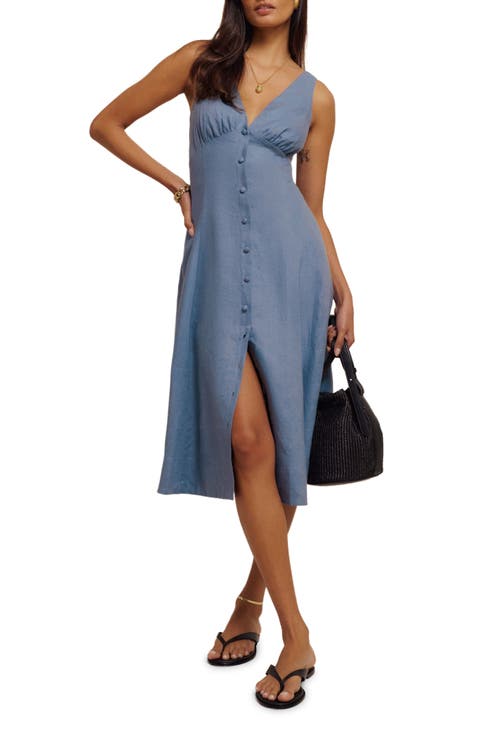 Women's 100% Linen Midi Dresses | Nordstrom