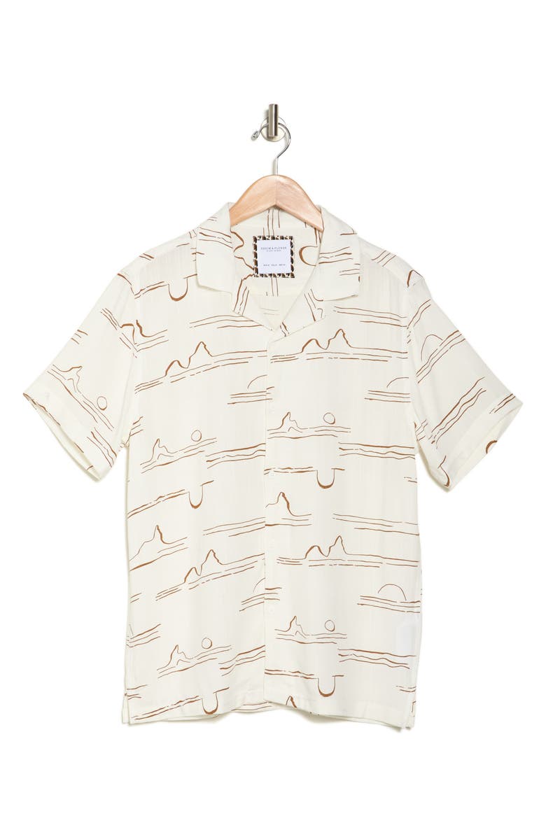 DENIM AND FLOWER Horizon Sketch Short Sleeve Shirt | Nordstromrack