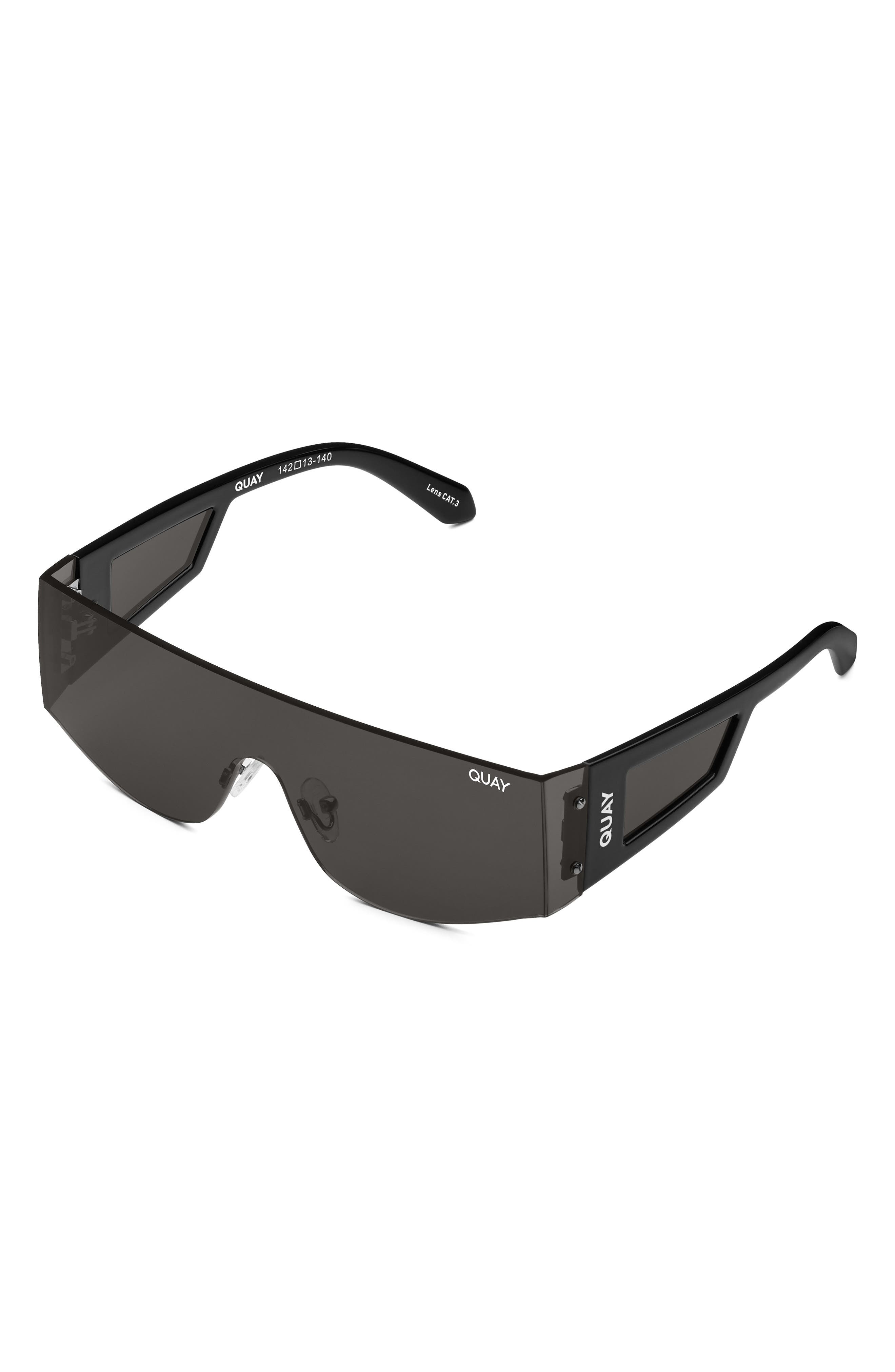 QUAY New Wave 142mm Shield Sunglasses | Nordstrom