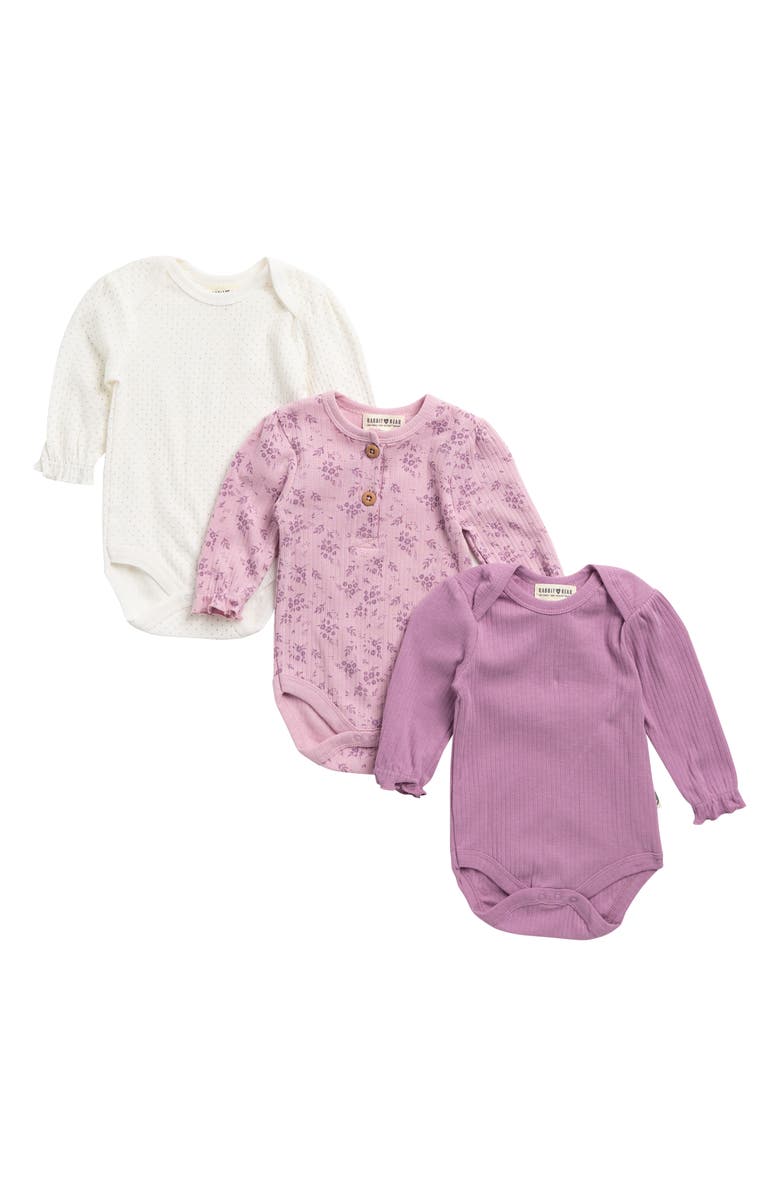 RABBIT AND BEAR ORGANIC Rabbit + Bear Organic Pack of 3 Bodysuits ...