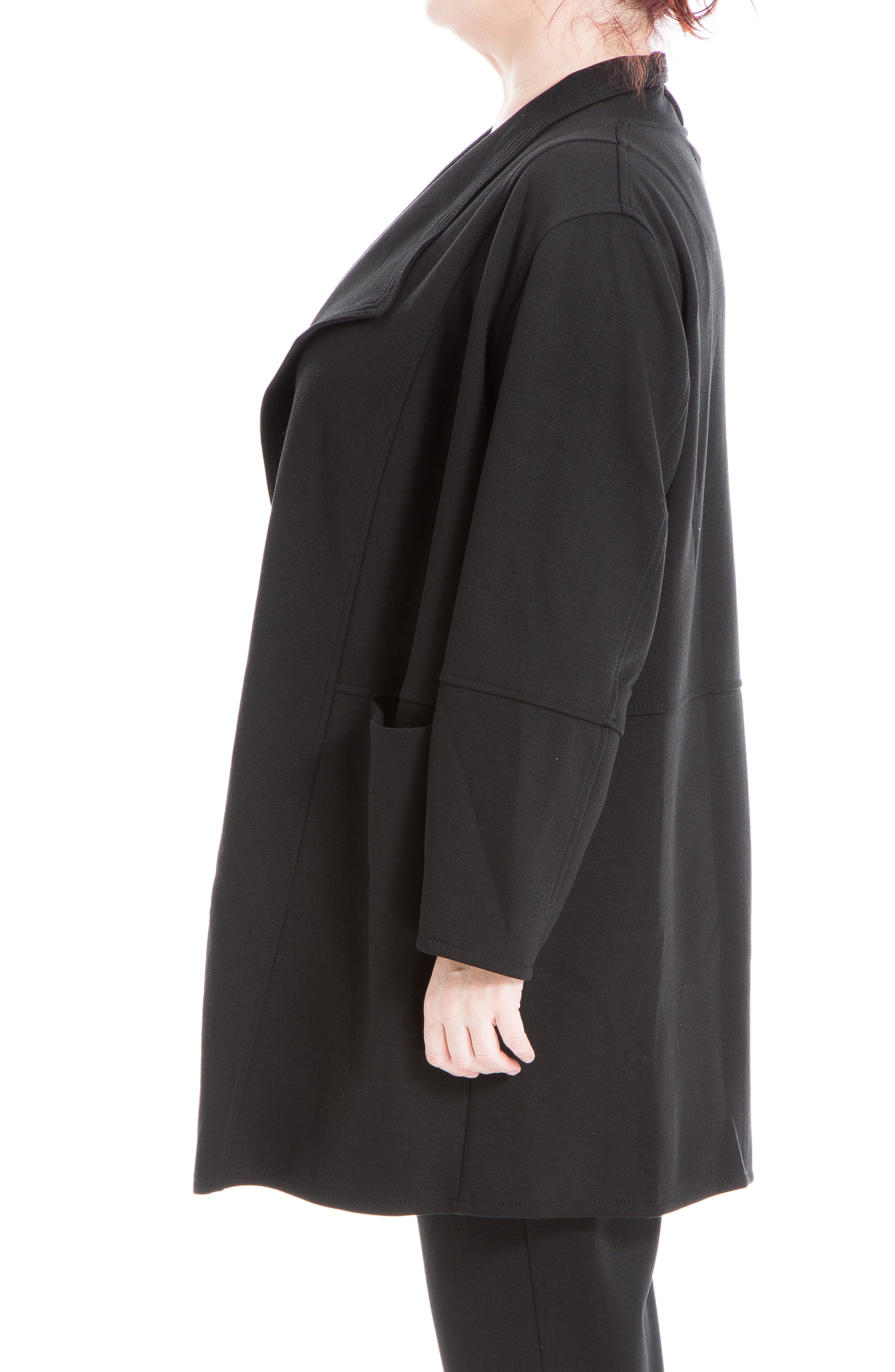 MAX STUDIO Draped Collar Scuba Jacket | Nordstromrack