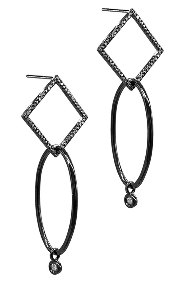 ADORNIA FINE Diamond Bezeled Drop Earrings | Nordstromrack