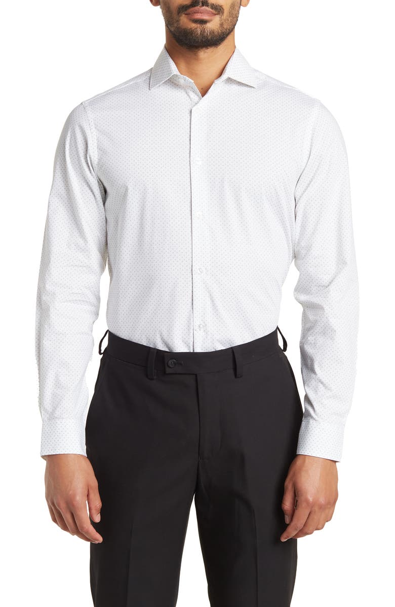 Calvin Klein Stain Shield Print Long Sleeve Slim Fit Shirt | Nordstromrack