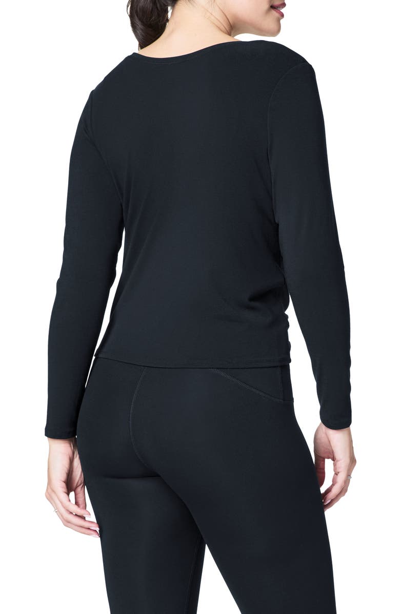 SPANX® Better Base Long Sleeve Convertible Tie Top | Nordstromrack