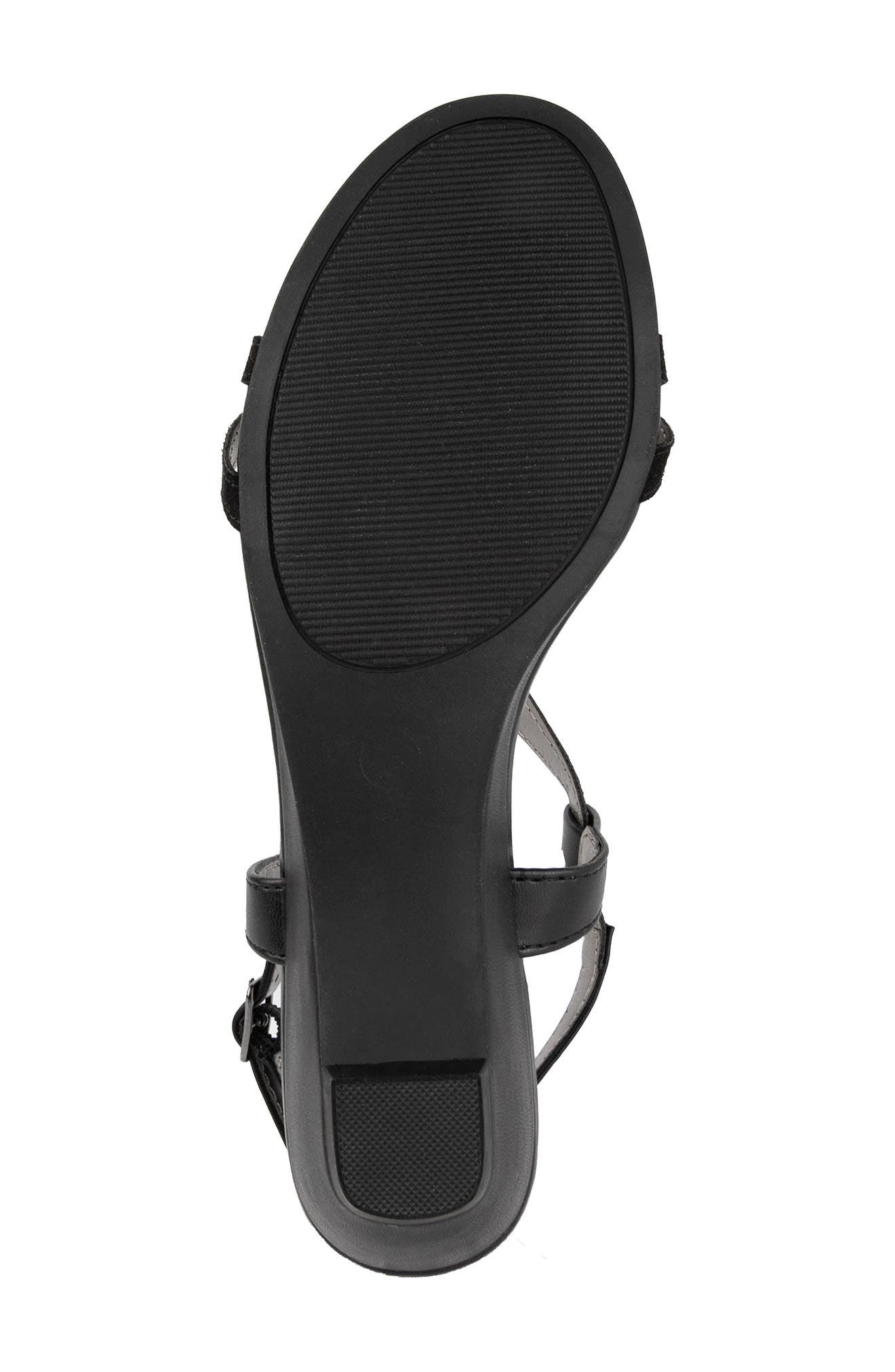 London Fog Embellished T-Strap Wedge Sandal (Women) | Nordstromrack