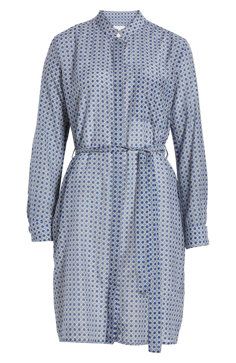 Equipment Ravena Print Long Sleeve Silk Blend Shirtdress | Nordstromrack