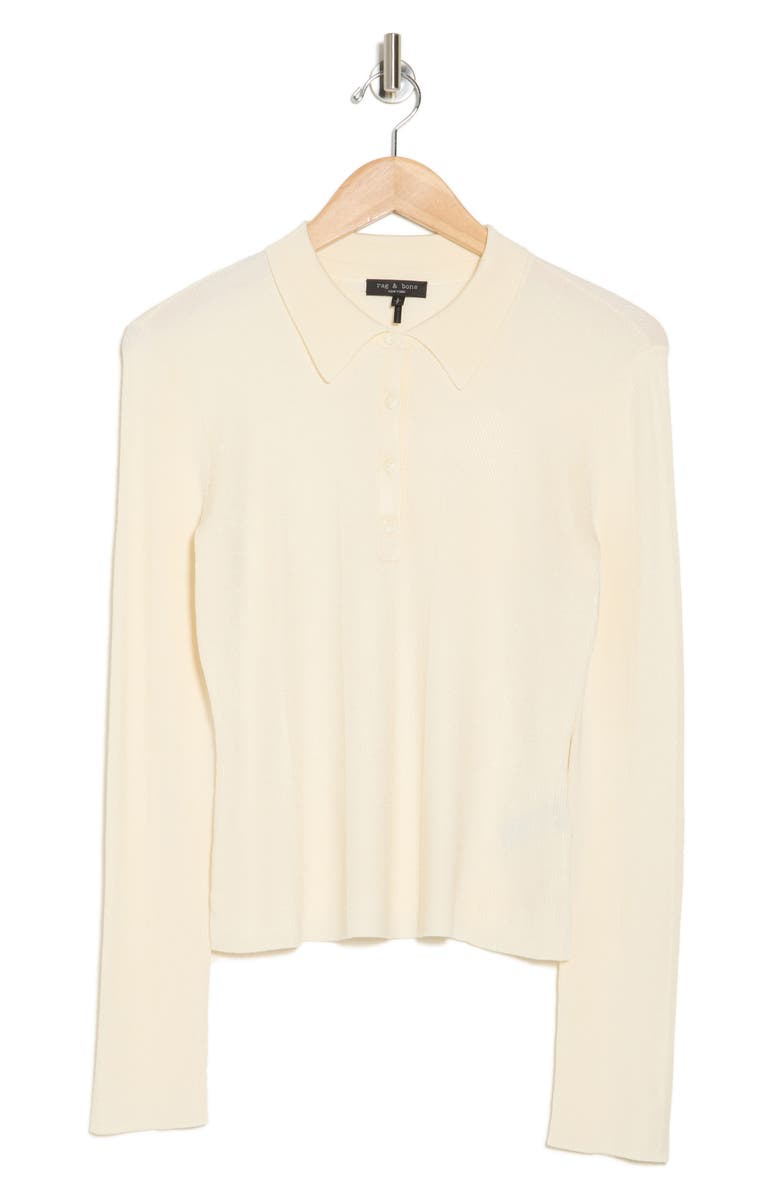 rag & bone Pacey Long Sleeve Polo | Nordstromrack