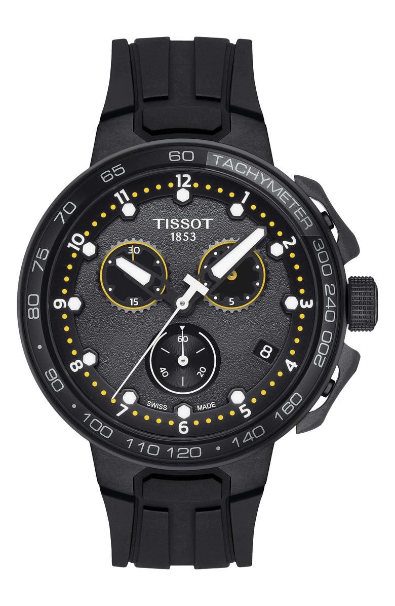 Tissot T-Race Cycling Silicone Strap Chronograph Watch, 44.5mm ...