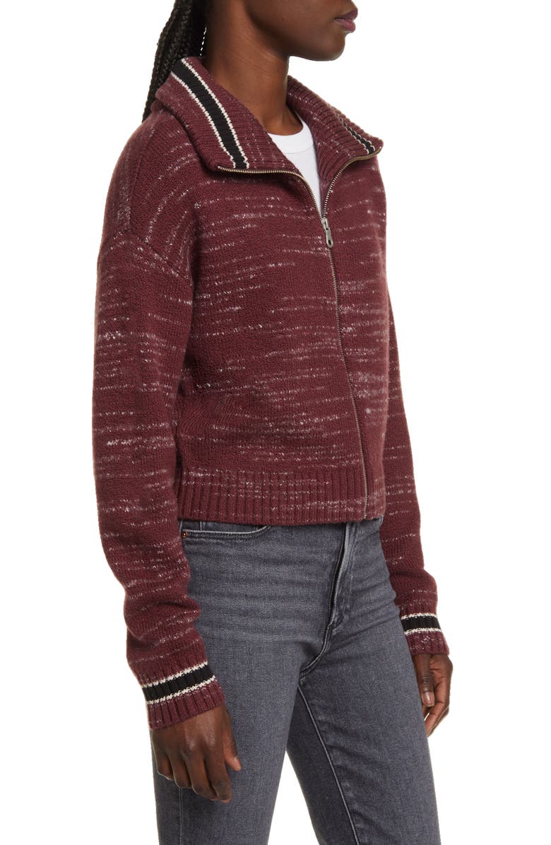 Treasure & Bond Space Dye Cotton Blend Zip Cardigan | Nordstromrack