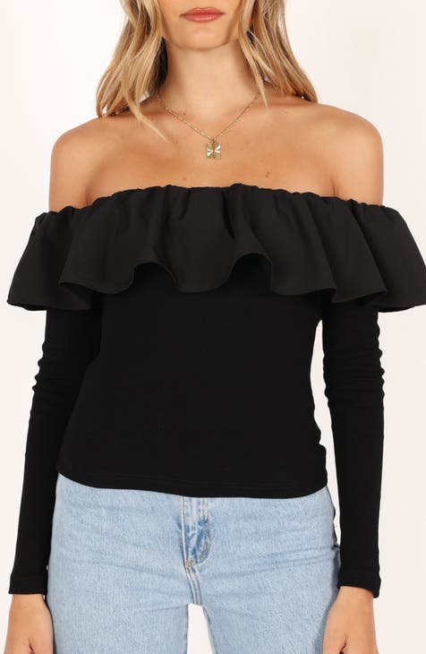 Women's Black Off the Shoulder Tops | Nordstrom